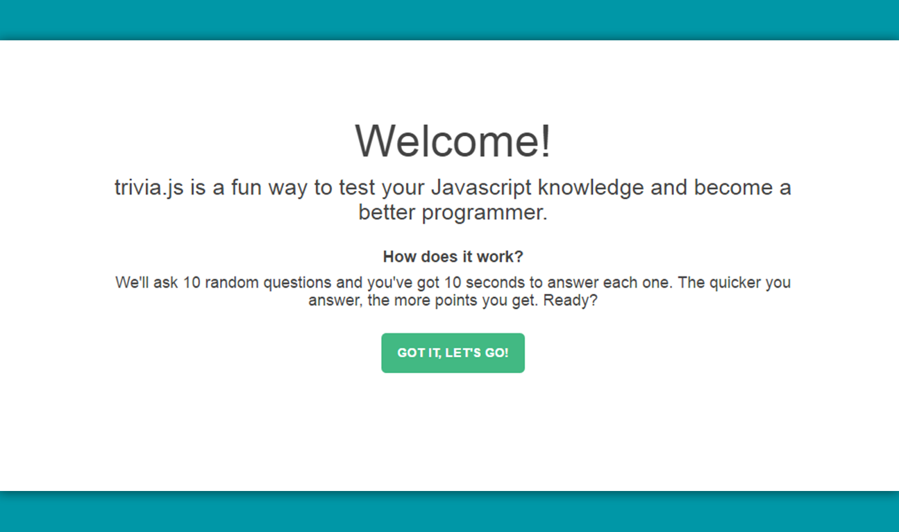 Test Your Javascript Knowledge With Triviajs Made With Vuejs Slot Digital